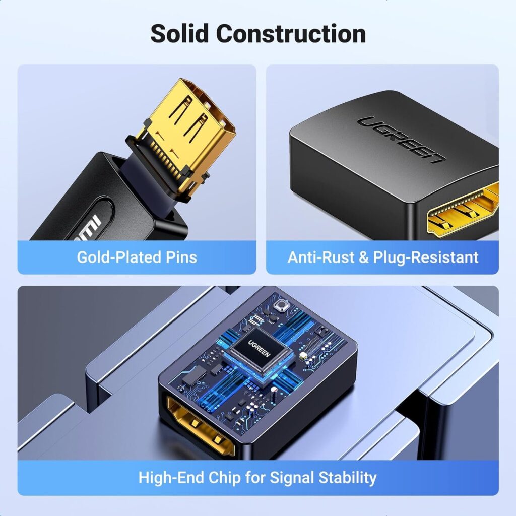 UGREEN 20107 HDMI Coupler 4K@60Hz HDMI Female to Female Adapter