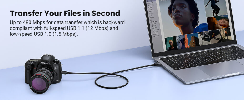 UGREEN 30472 USB 2.0 Male to Mini 5-Pin Male Cable (2 Meter)