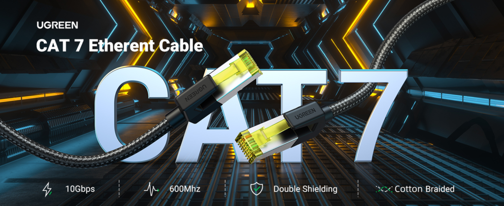 UGREEN 30791 Cat 7 Ethernet Cable Braided (10 Meter) High Speed Network ...