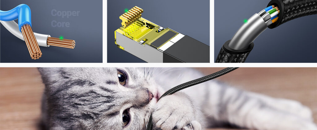 UGREEN 30791 Cat 7 Ethernet Cable Braided (10 Meter) High Speed Network ...