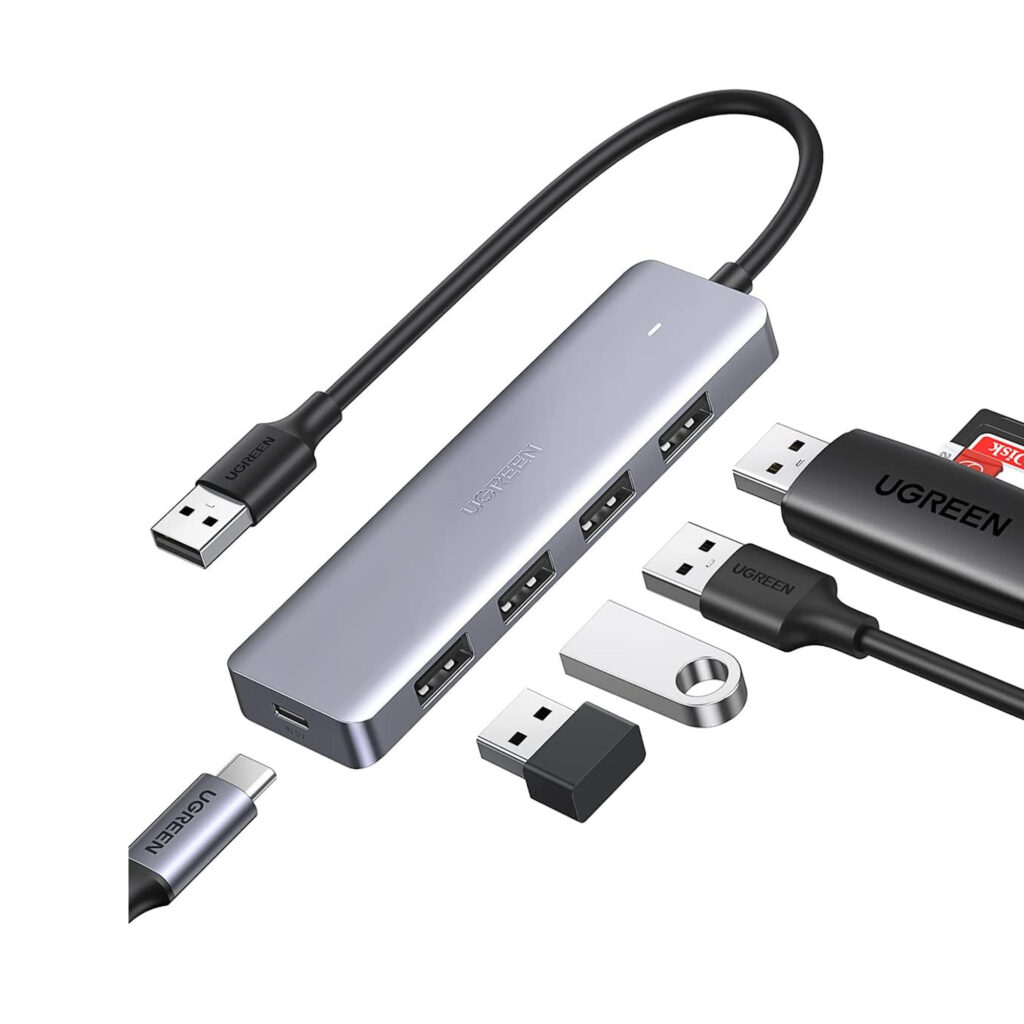 UGREEN 50985 Ultra Slim 4 Port USB 3.0 Hub with 5Gbps Data Transfer ...