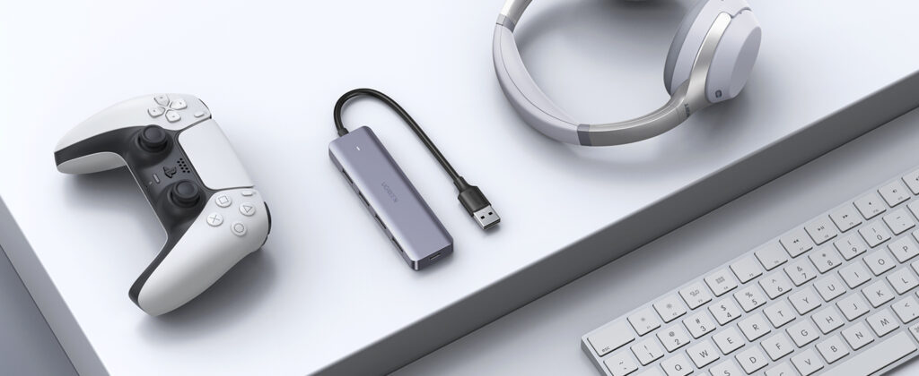 UGREEN 50985 Ultra Slim 4 Port USB 3.0 Hub with 5Gbps Data Transfer ...