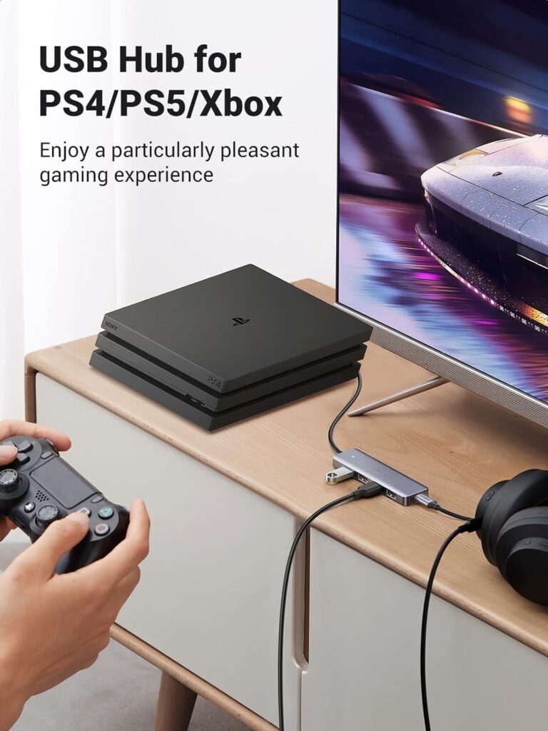 UGREEN 50985 Ultra Slim 4 Port USB 3.0 Hub with 5Gbps Data Transfer ...
