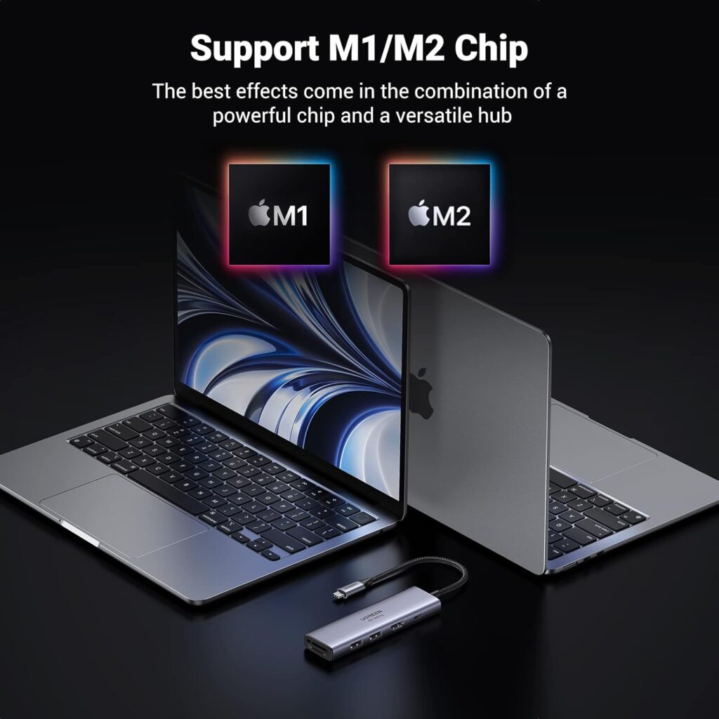 UGREEN 60384 6-in-1 USB C to USB Adapter with 100W PD +HDMI 4K@60Hz +SD/TF Card Reader