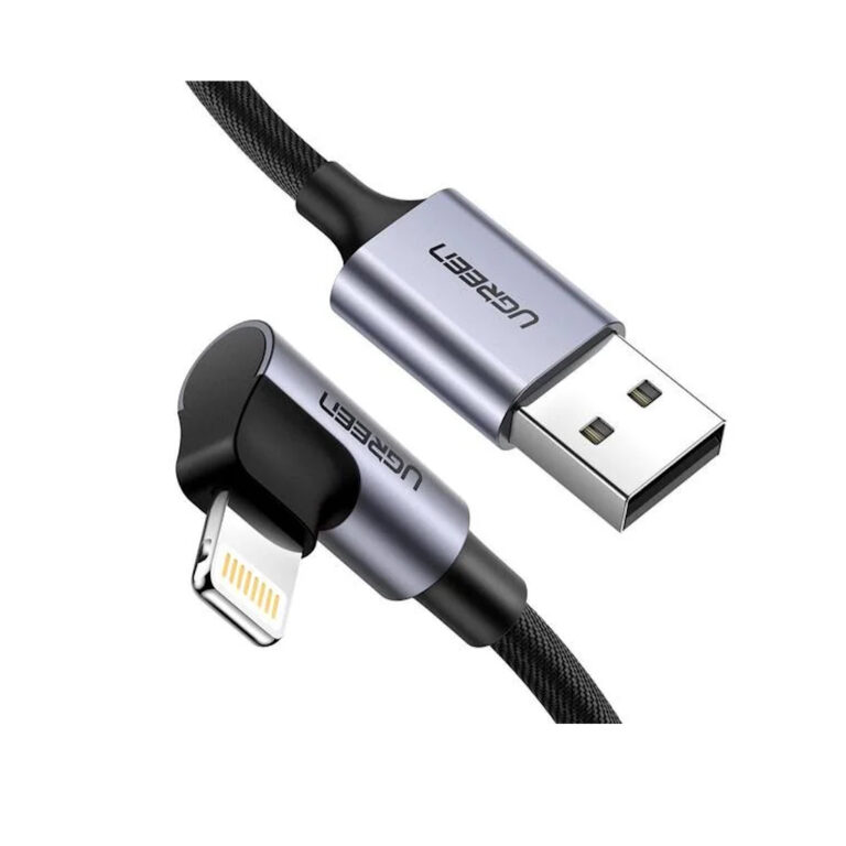 UGREEN 60521 USB A to Lightning 90° Angle Charging Cable (1 Meter)