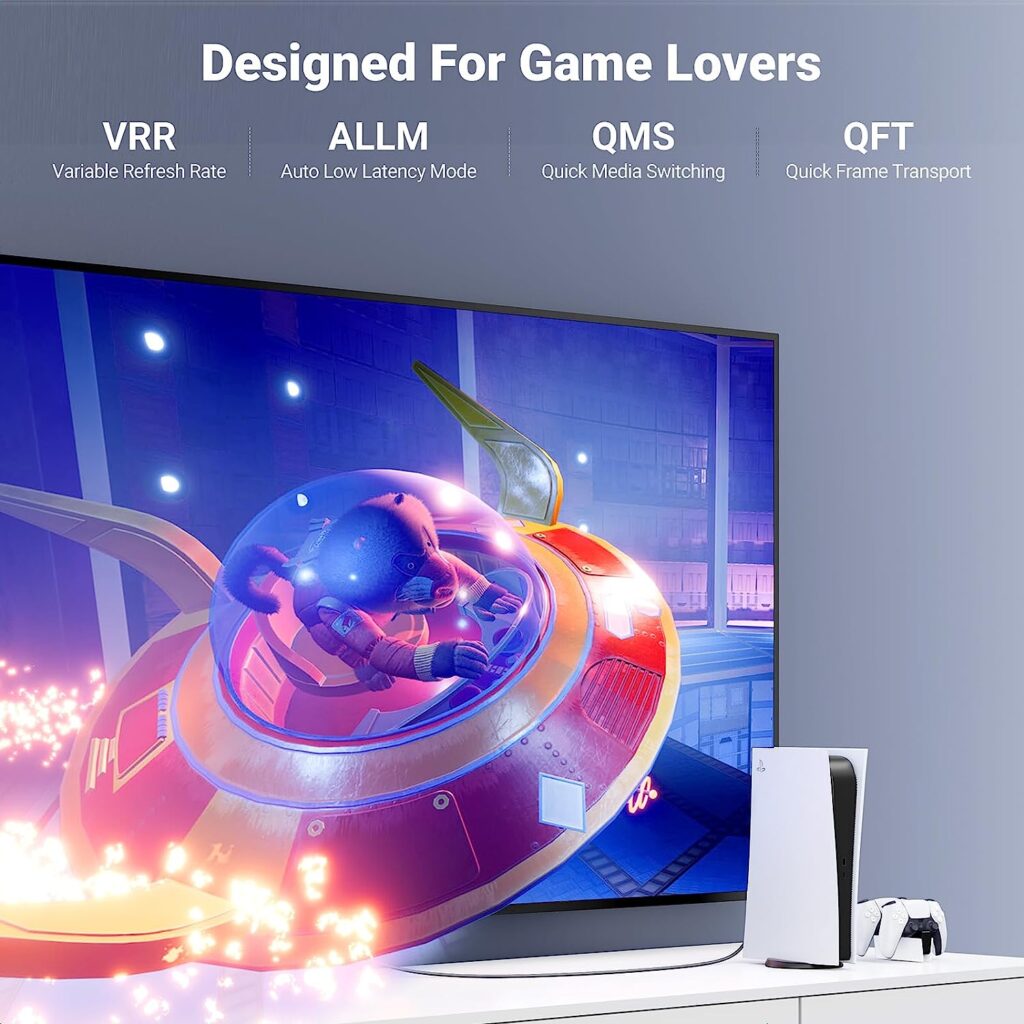 UGREEN 70320 8K HDMI 2.1 Braided Cable 1.5 Meter (Gray) HDMI Certified