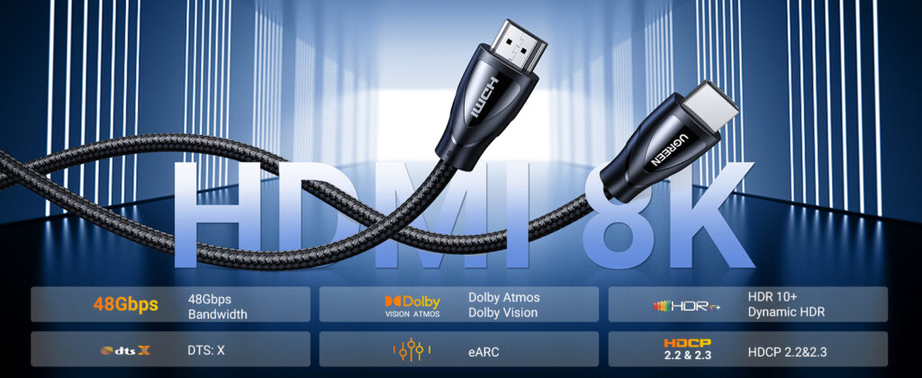 UGREEN 80403 8K HDMI to HDMI Braided Cable (2 Meters)