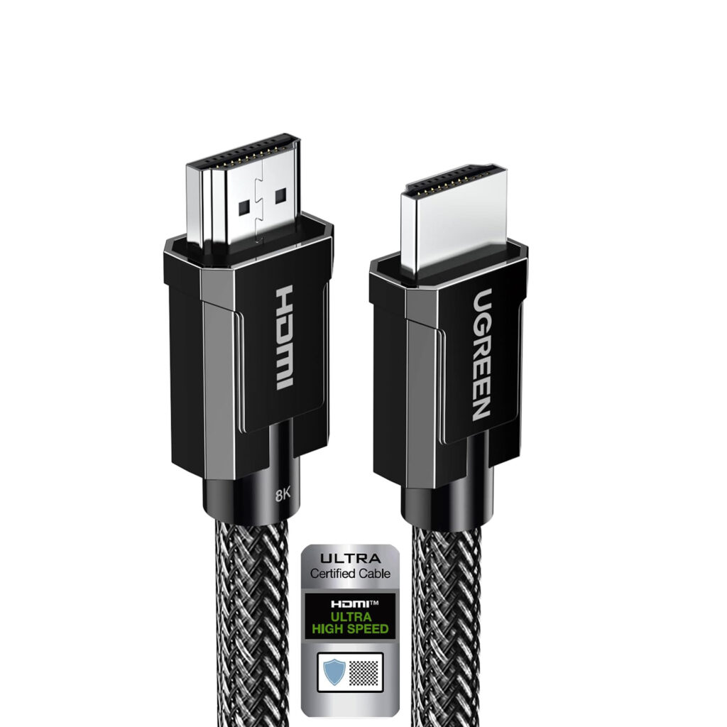 UGREEN 80602 8K HDMI 2.1 Braided Cable 3 Meter (Gray) HDMI Certified