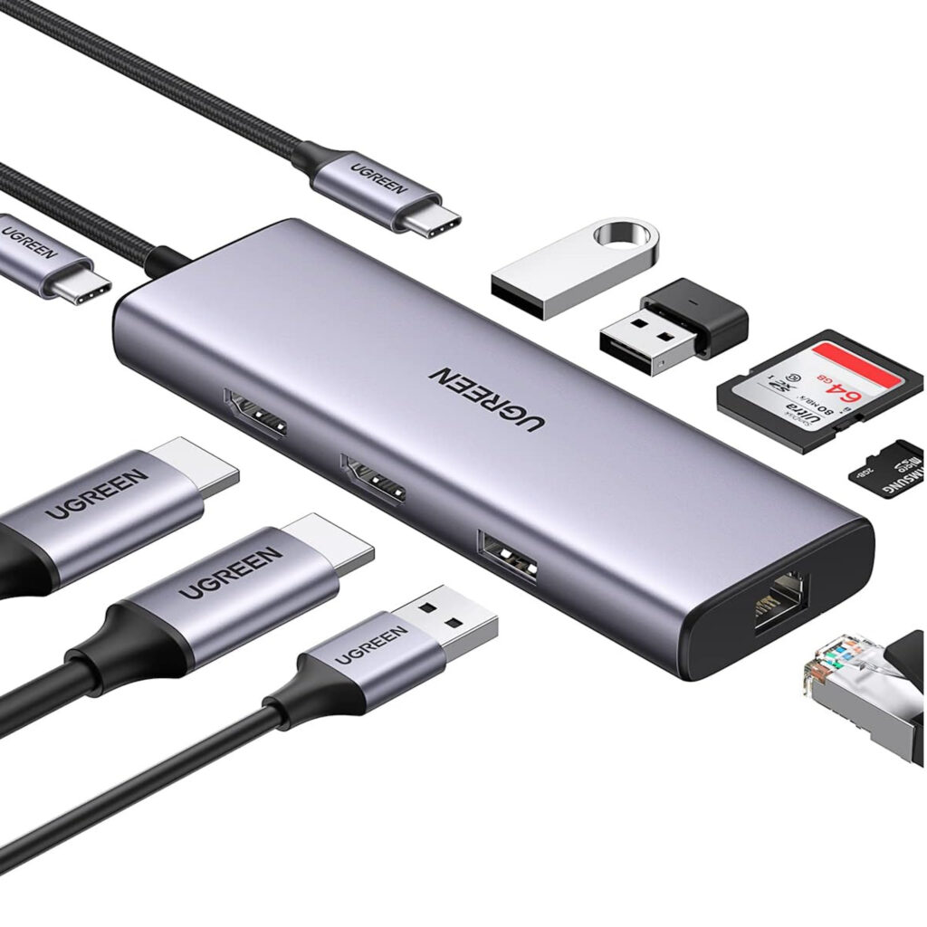 UGREEN 90119 9-in-1 Docking Station 4K@60Hz Dual HDMI USB C Hub