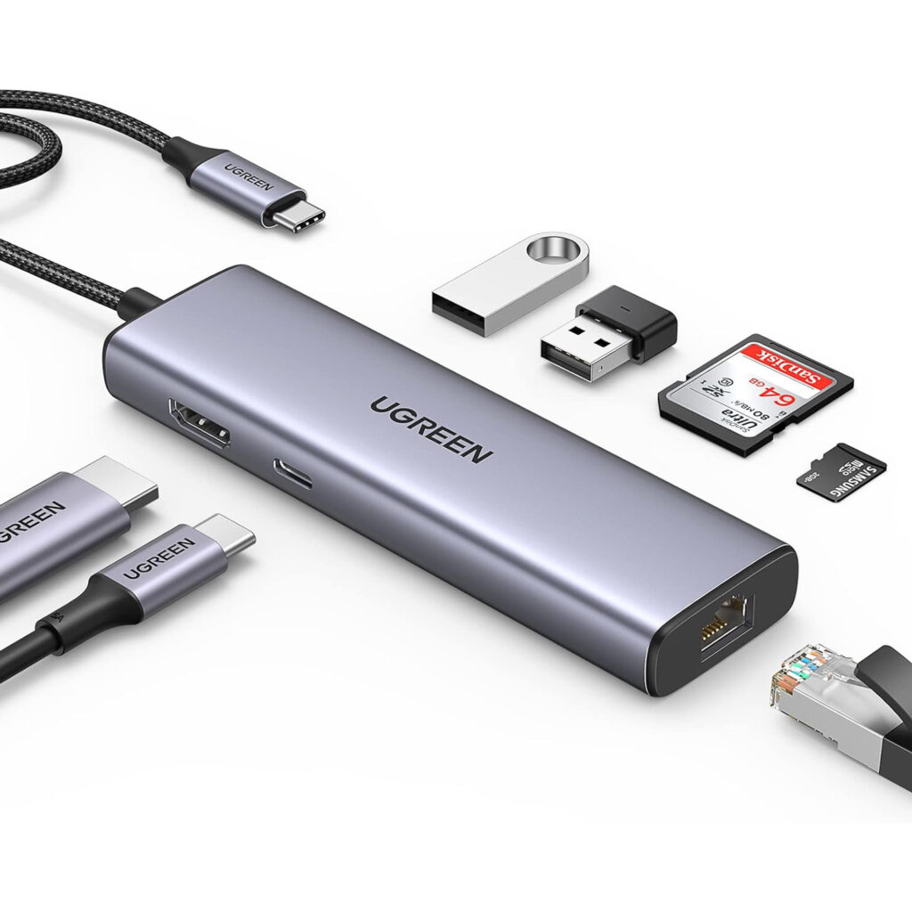 UGREEN 90568 7-in-1 USB C Hub 4K HDMI Multiport Adapter with 1Gbps ...