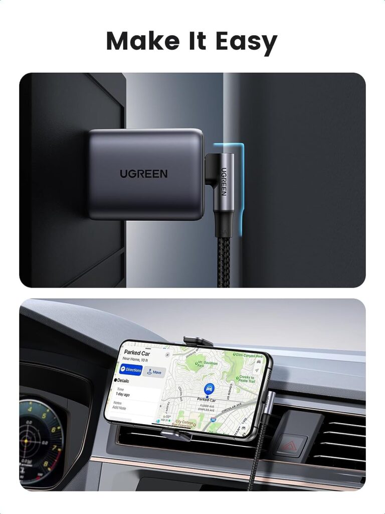 UGREEN 70645 100W USB C Cable 90 Degree Type C Charging Cable (2 Meter)