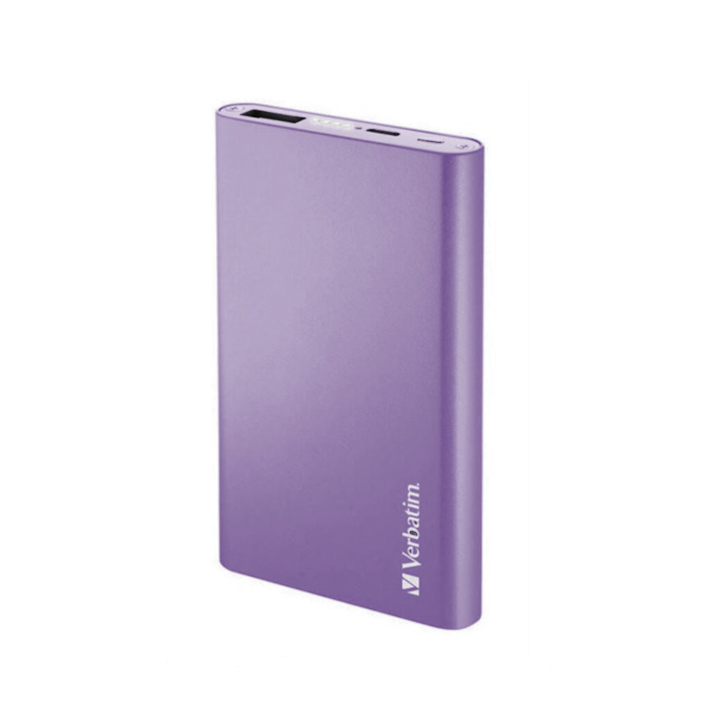 Verbatim 64686 6000mAh Li-Polymer Power Pack Charger (Purple)