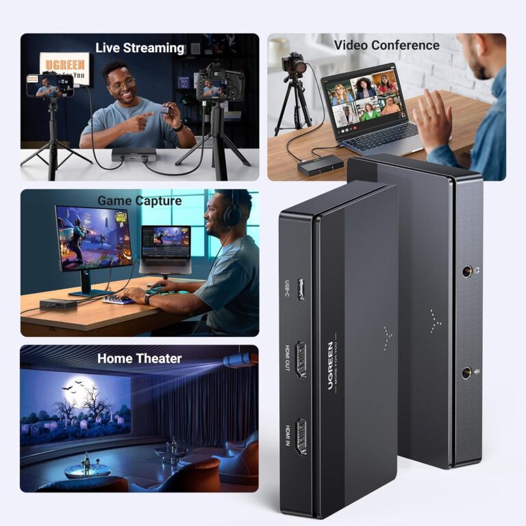 UGREEN 15390 4K Video Capture Card, Full HD 1080P 60FPS USB/Type-C 3.0 ...