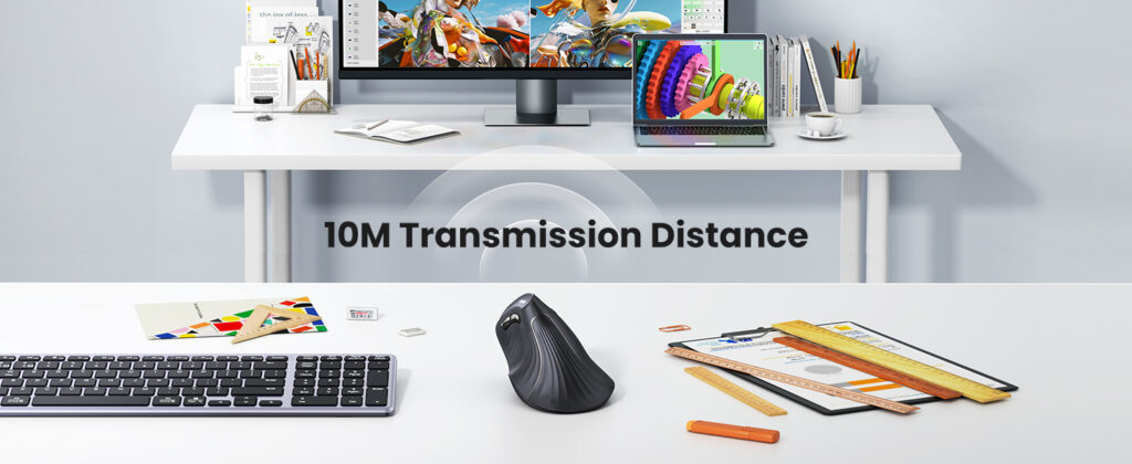 Buy UGREEN 25444 Vertical Tri-Mode Wireless Mouse Bluetooth 5.0 and 2 ...