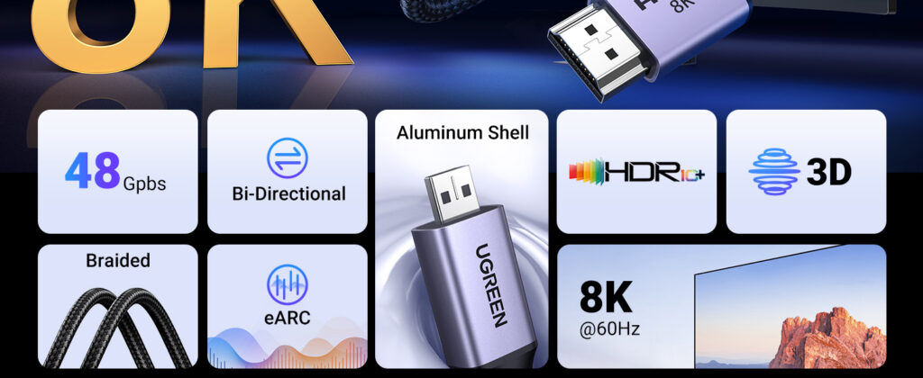 Ugreen 15517 HD164 Micro HDMI / HDMI 2.1 8K Cable 2M - AppleMe