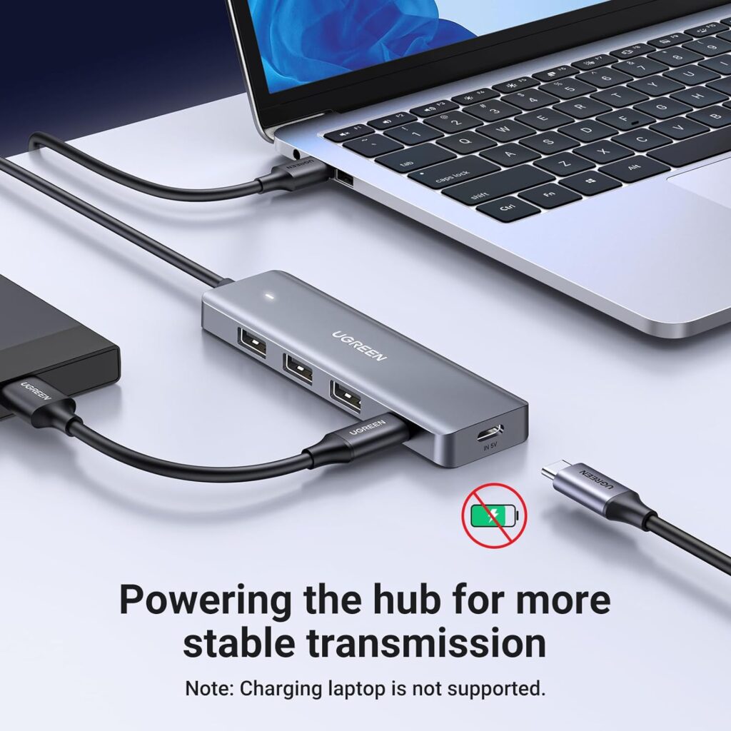 UGREEN 15920 USB Hub 4 Ports USB to USB C & 3 USB A Multiport Adapter ...