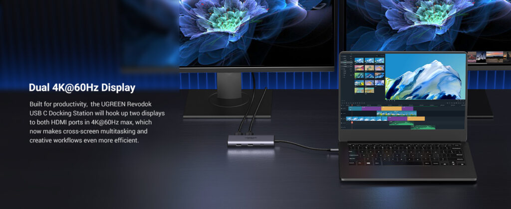 UGREEN 15852 Revodok 206 Docking Station 6 in 1 USB C Hub