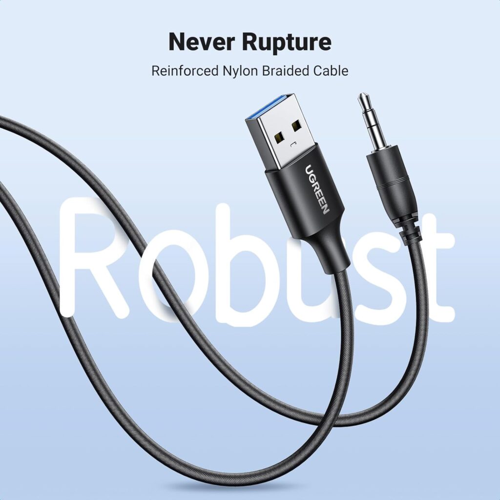 UGREEN 35002 Aux Bluetooth 5.4 Receiver Adapter For Car (Noise ...