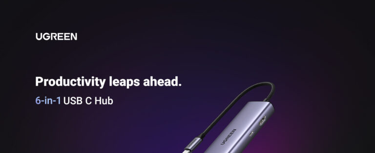 UGREEN 15598 Revodok 6-in-1 USB C Hub Gigabit Ethernet, 4K HDMI, 100W ...