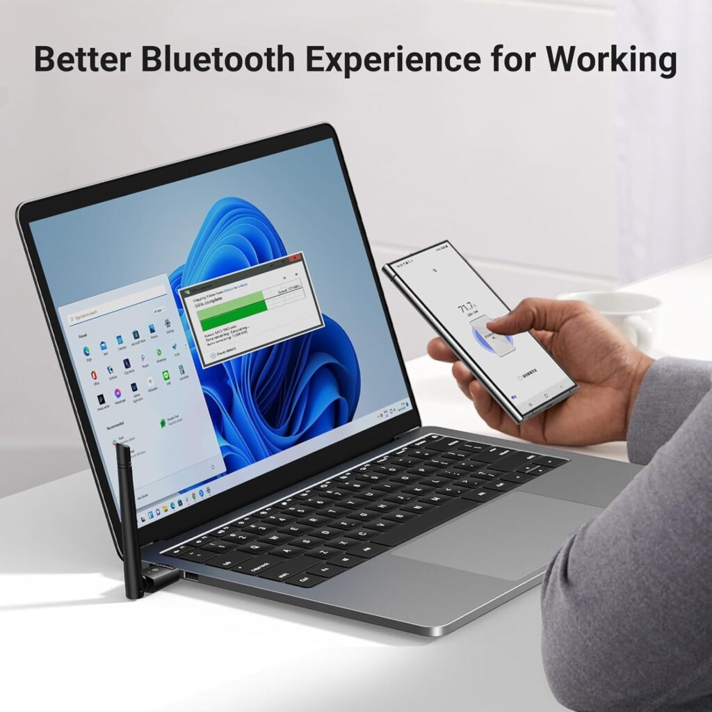 UGREEN 35059 Bluetooth 5.4 Adapter Long Range USB Bluetooth Dongle for ...