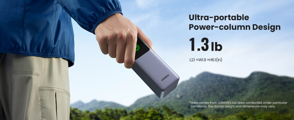 UGREEN 35525 Nexode Power Bank 25000mAh 200W PD 3.1 Fast Charging 3-Port USB C Battery Pack with ...