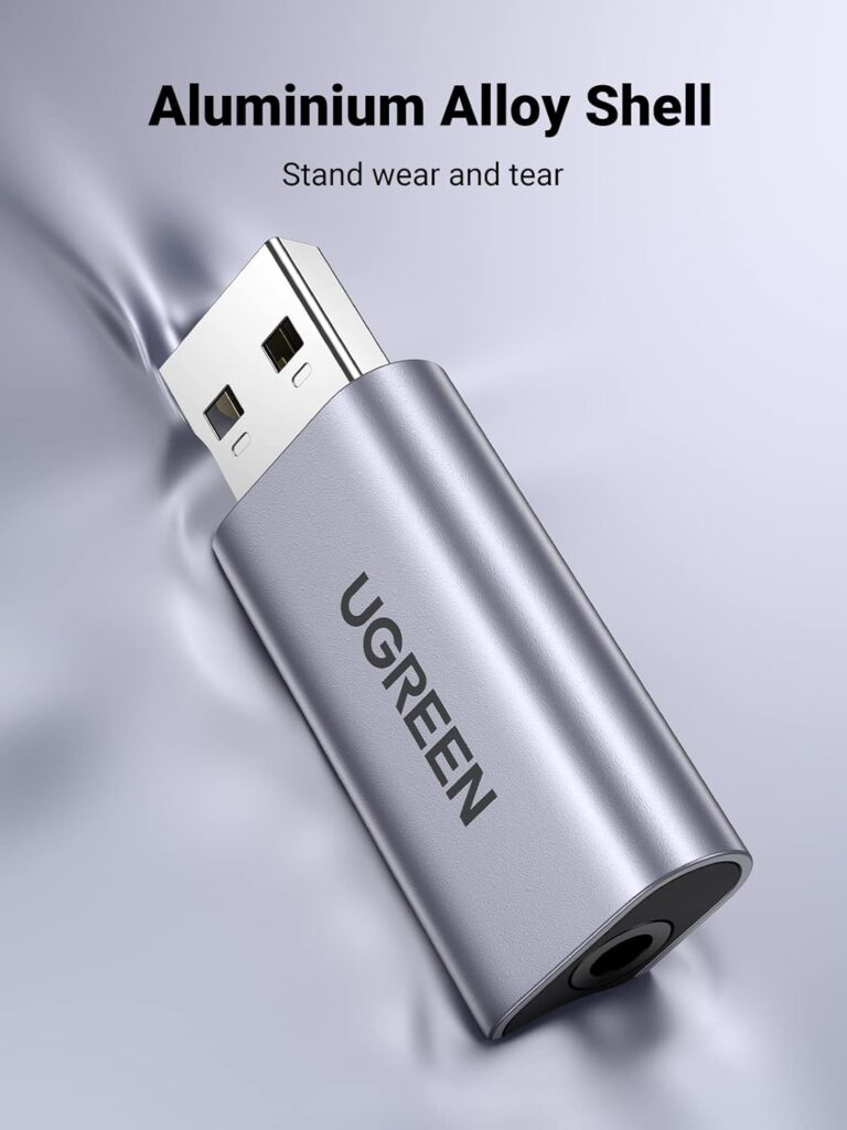 UGREEN 80864 USB A to 3.5mm Audio Jack USB External Sound Card