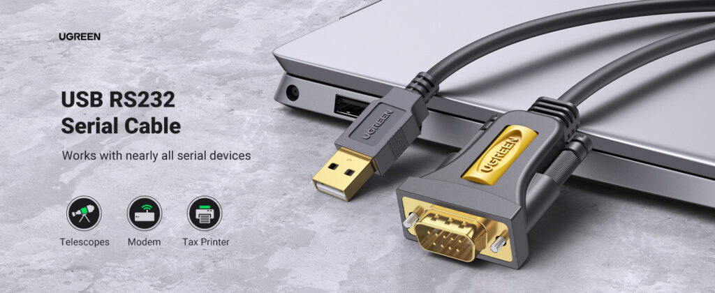 UGREEN 20223 USB to DB9 RS-232 Adapter Cable (3 Meters) PL2303 Chipset