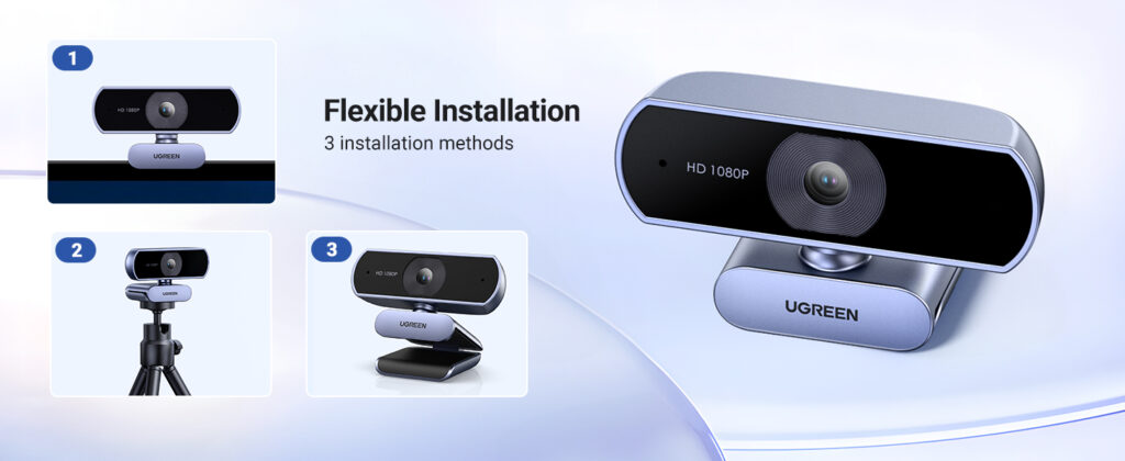 UGREEN 15728 Full HD USB Web Camera with Microphone Plug and Play