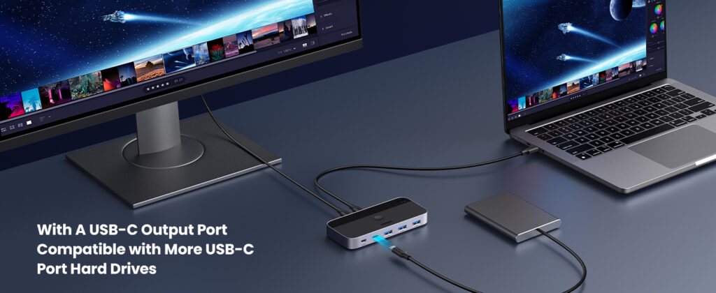 UGREEN 25098 USB-C Switch Selector 2-in-4-Out USB 3.0 Hub for Keyboard ...