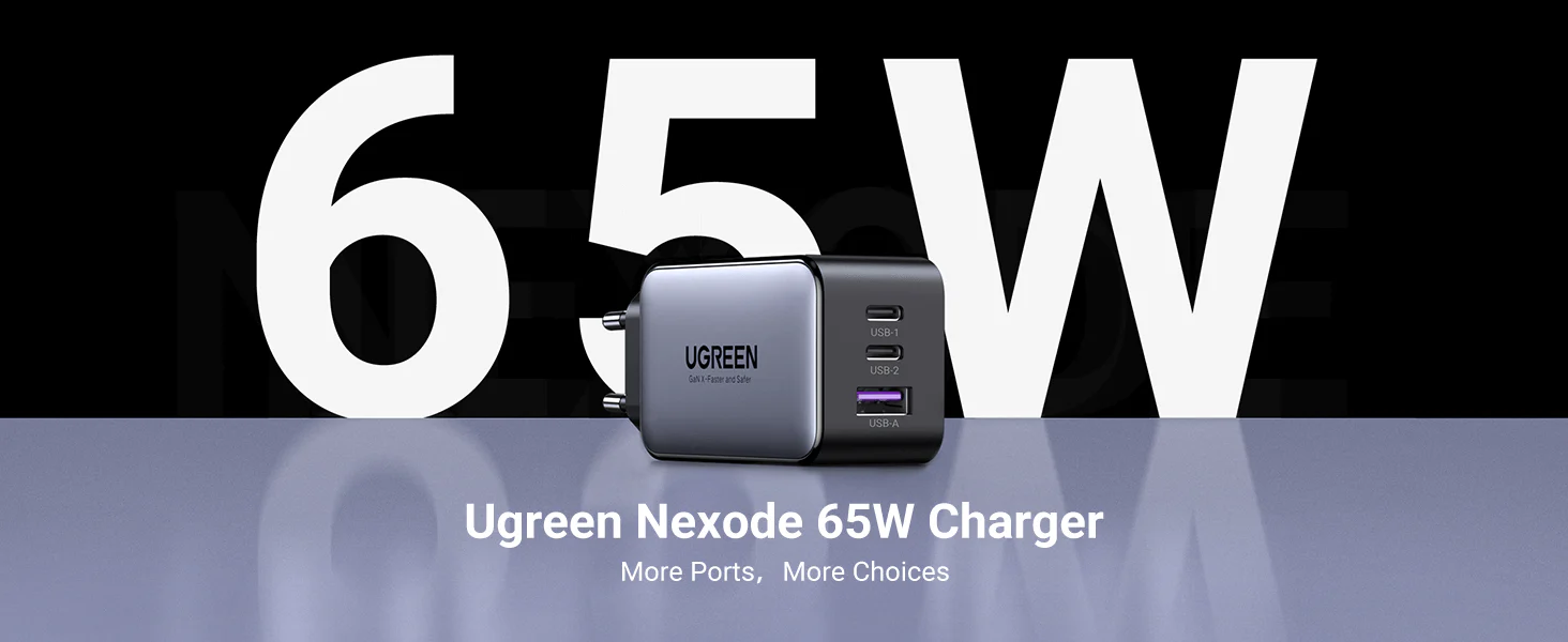 UGREEN 10335 Nexode 65W GaN USB C Wall Charger (EU Plug) for iPhone 17 ...