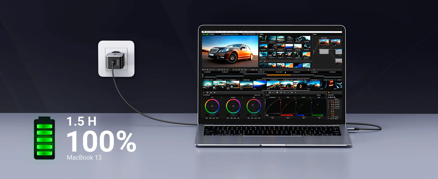 UGREEN 10335 Nexode 65W GaN USB C Wall Charger (EU Plug) for iPhone 17 ...